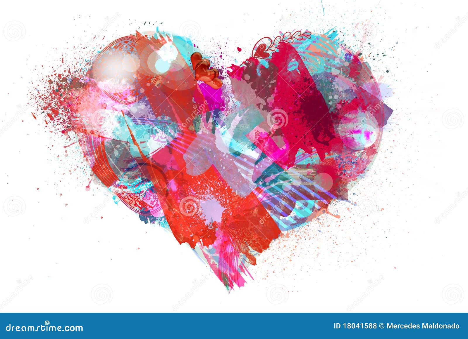 Heart, and splash colors stock illustration. Illustration of chart ...