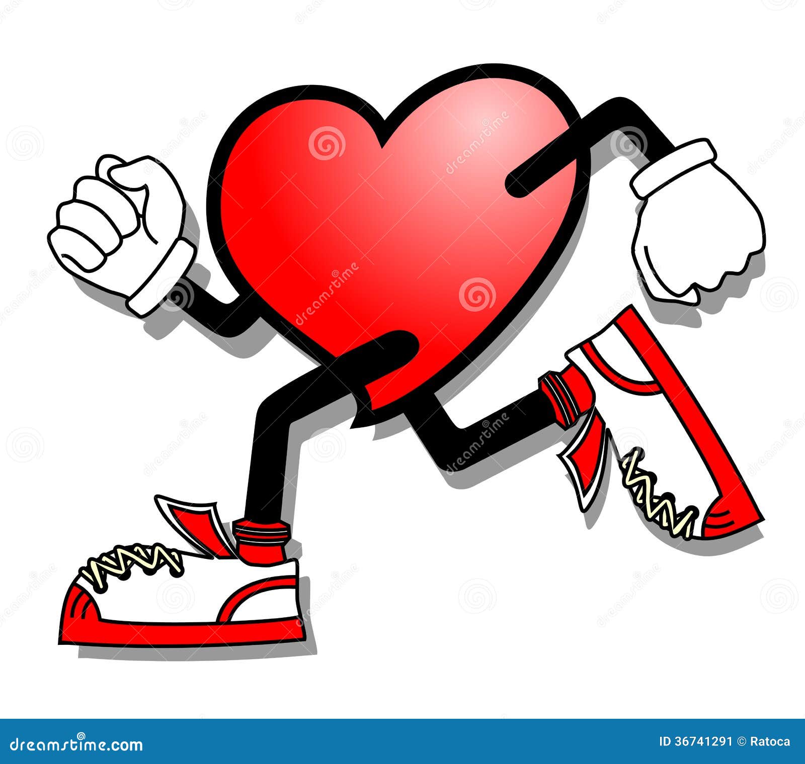 Heart sport stock vector. Illustration of sportsman, heart - 36741291