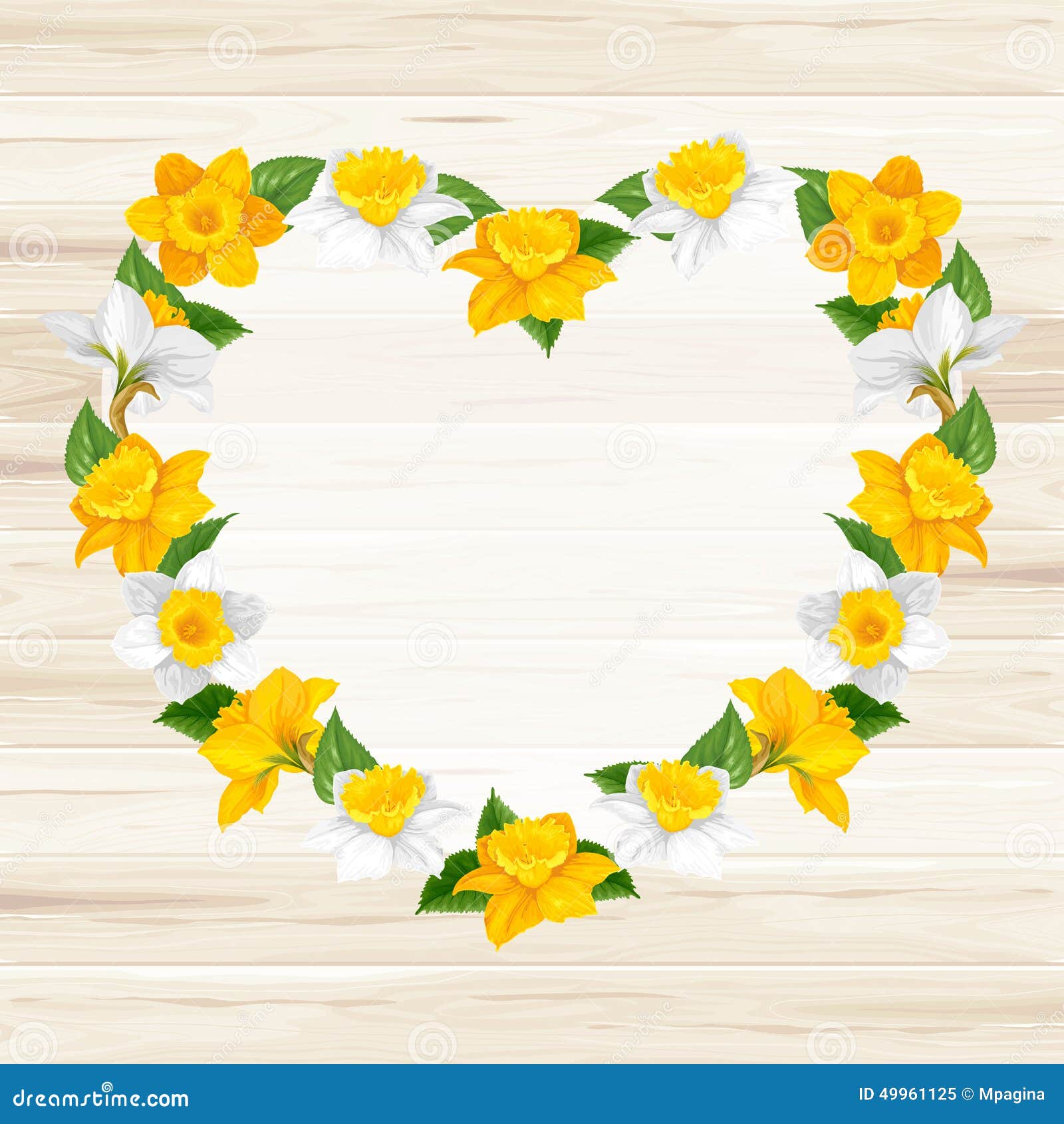Heart of spring flowers stock vector. Illustration of celebration ...