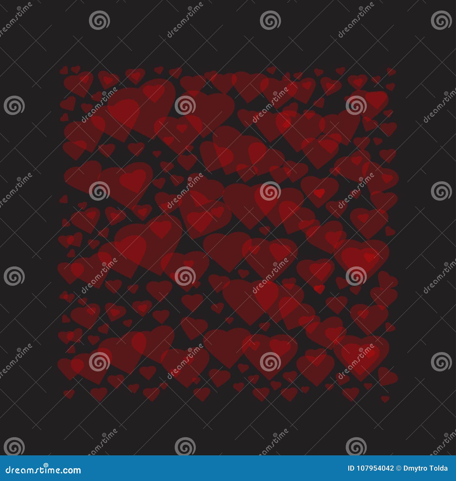 Heart Square Frame for Valentines Day Stock Vector - Illustration of ...
