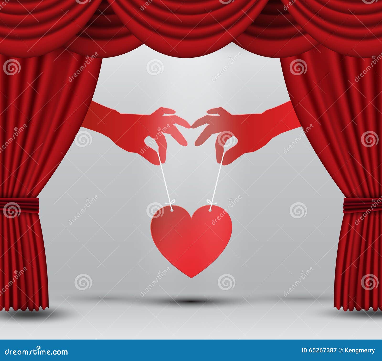 Heart on stage stock vector. Illustration of decoration - 65267387