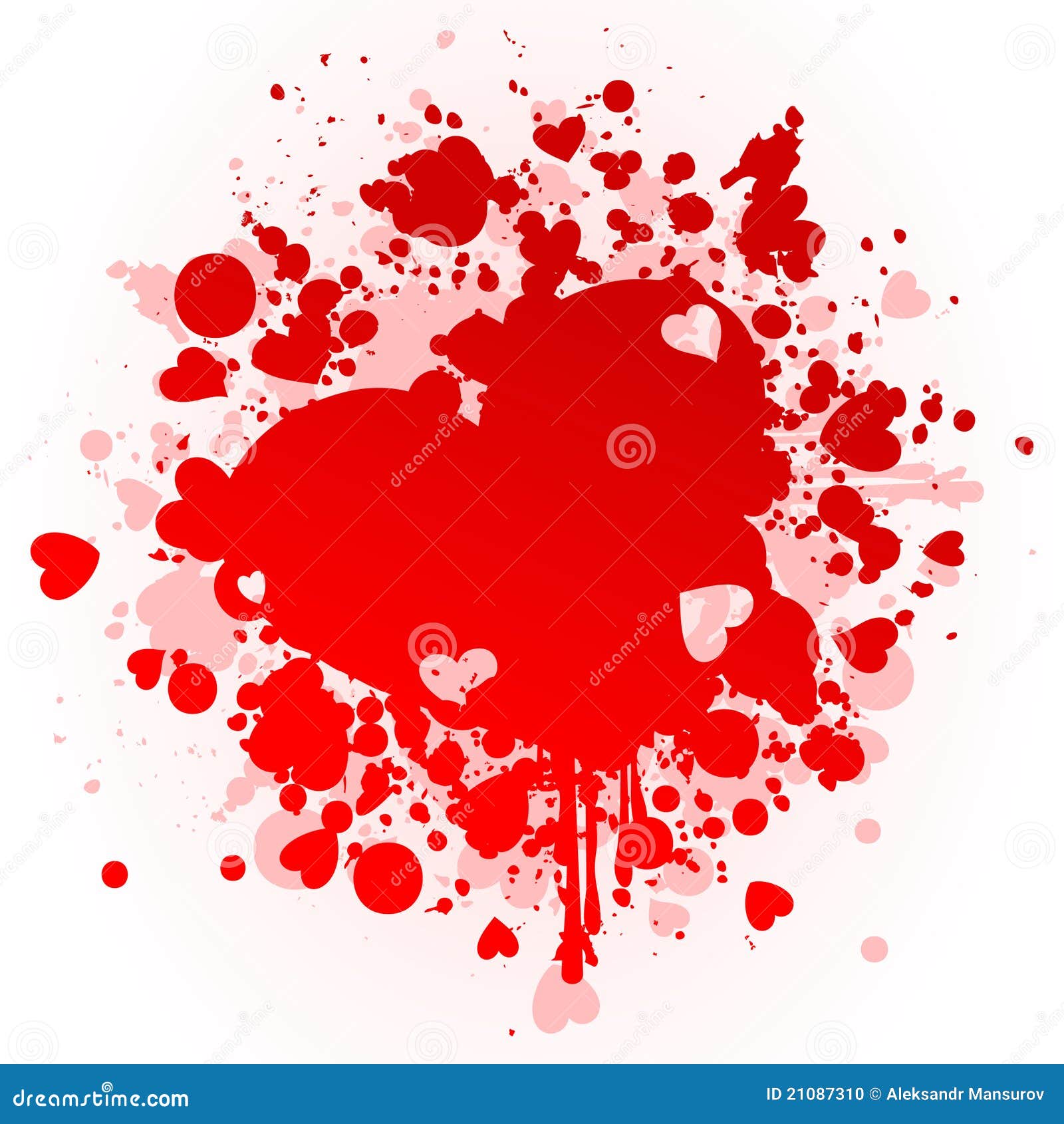 Heart a stain stock vector. Illustration of blot, heart - 21087310