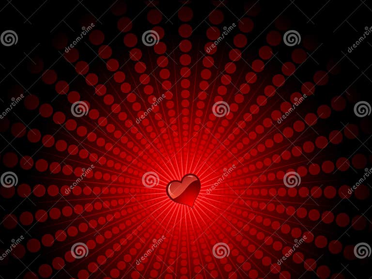 Heart on starburst stock vector. Illustration of love - 17718888