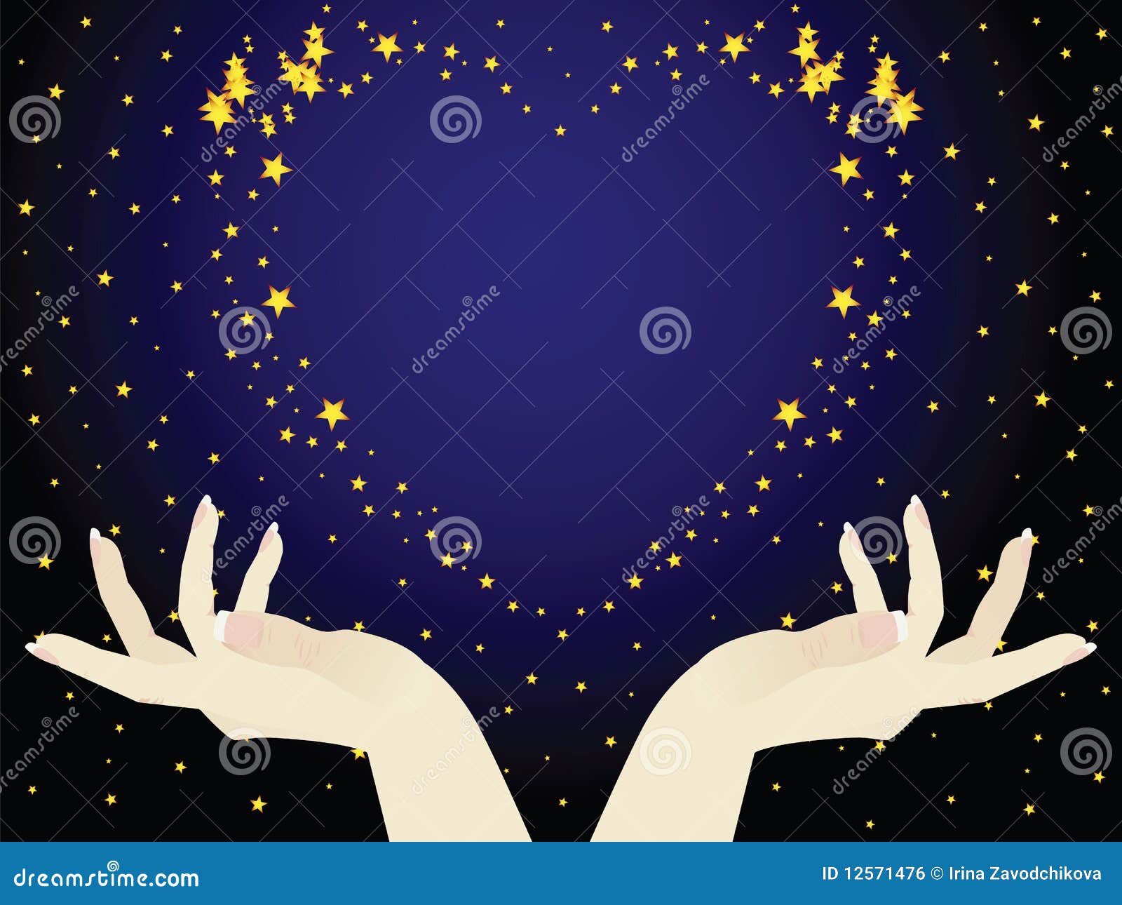 Heart of stars stock vector. Illustration of femininity - 12571476