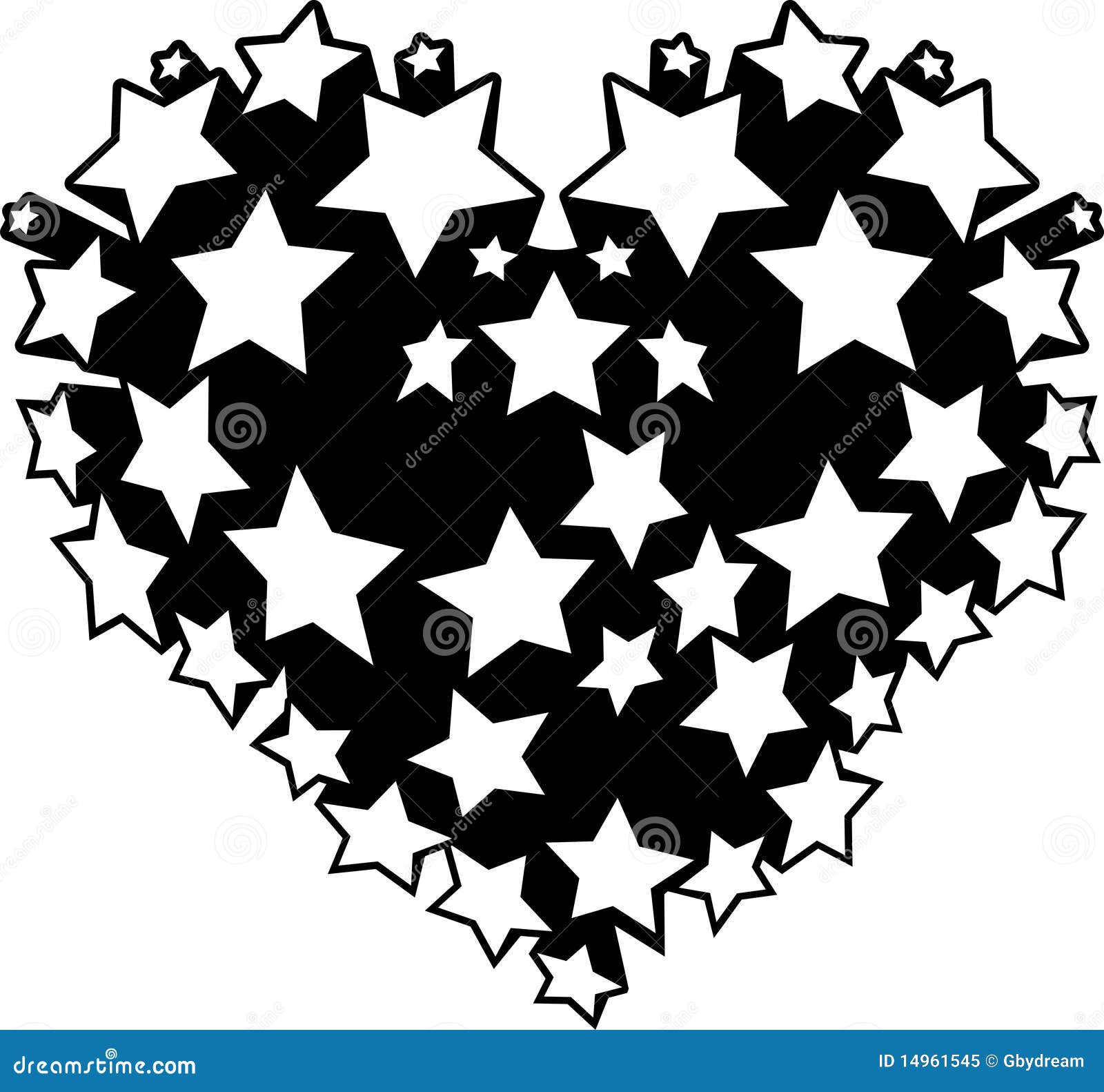 Heart stars vector stock vector. Illustration of celebration - 14961545