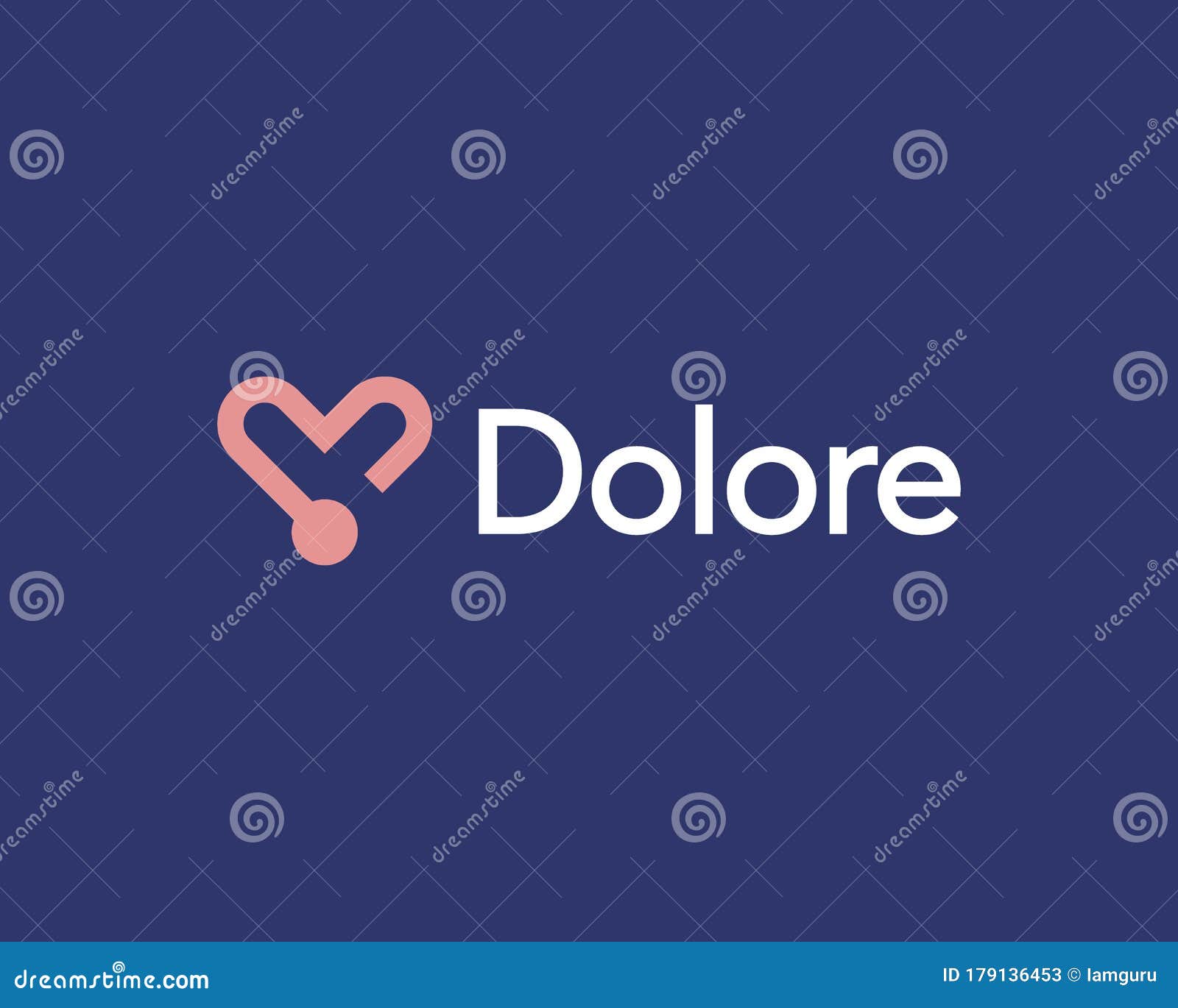 Heart Stethoscope Logotype. Linear Medical Logo Design. Stock Vector ...