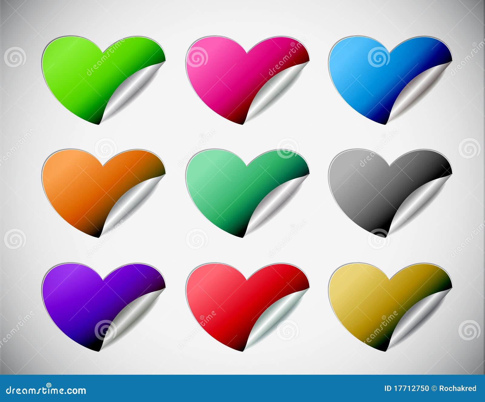 Heart stickers design stock vector. Illustration of love - 17712750