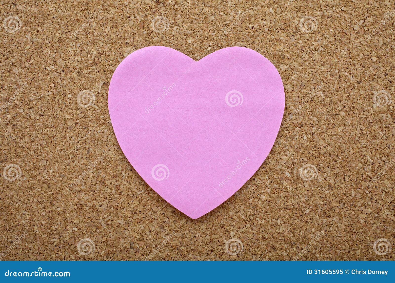 A Heart Sticky Label On A Notice Board Stock Image | CartoonDealer.com ...