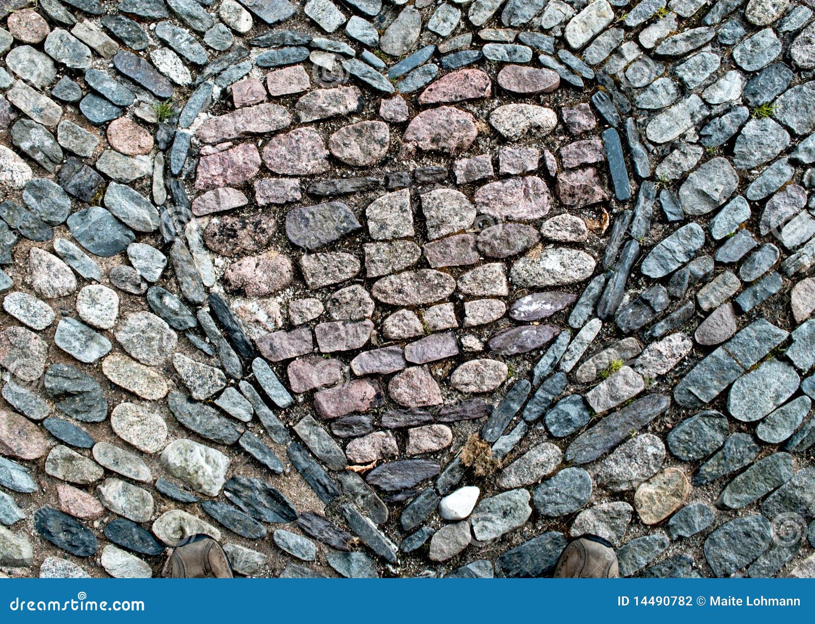 Heart of stone stock photo. Image of pattern, mosaic - 14490782
