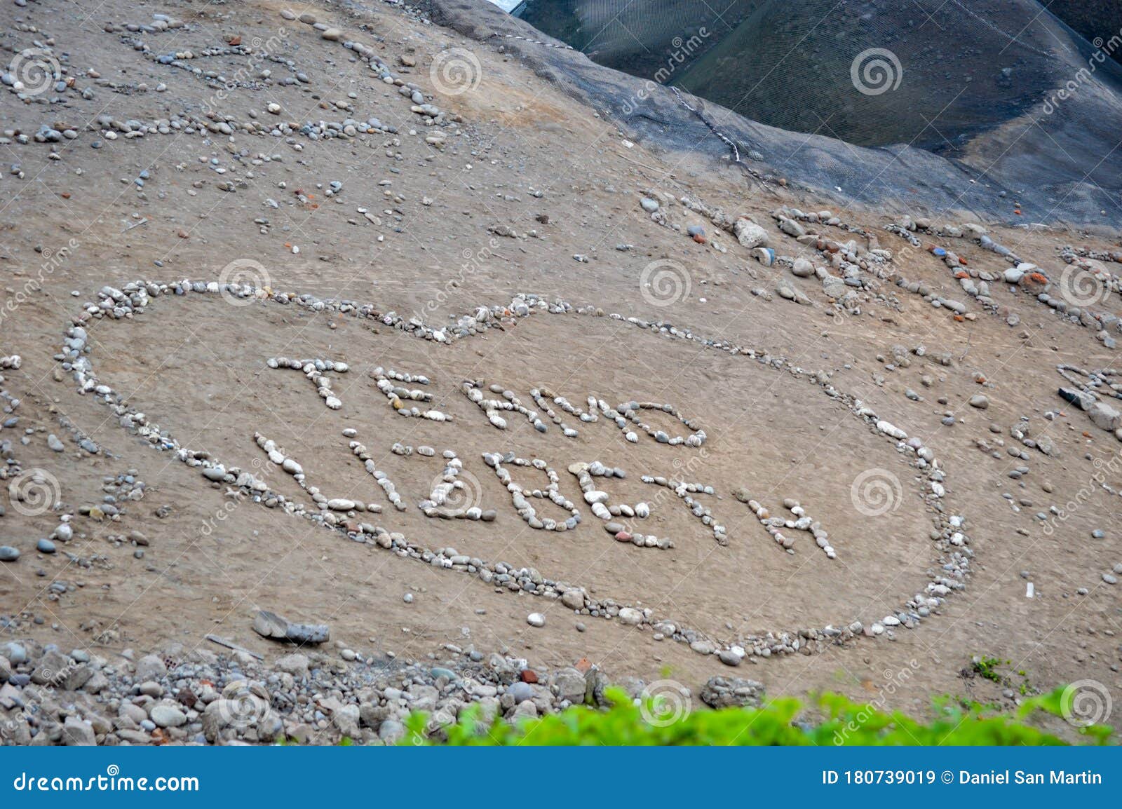 Heart in Stones on Beach, with the Name Lizbeth Stock Image - Image of ...