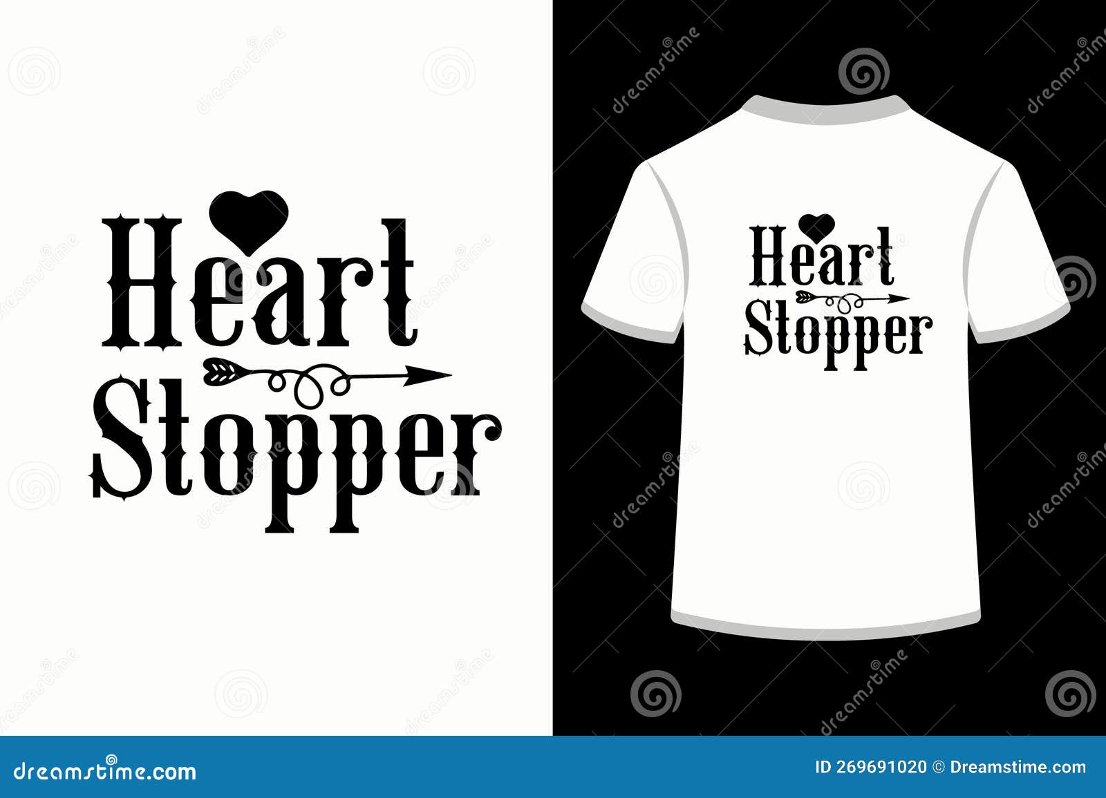 Heart Stopper. stock vector. Illustration of logo, pattern - 269691020