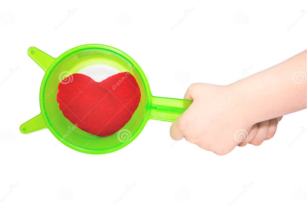 Heart in strainer stock image. Image of strainer, heart - 13356677