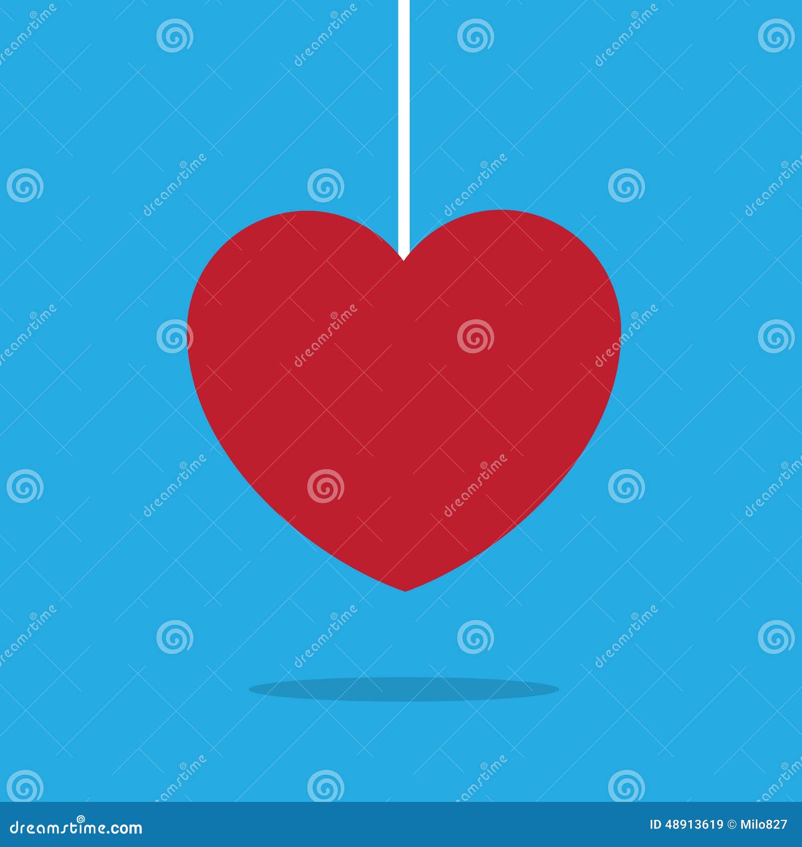 Heart String stock vector. Illustration of string, greeting - 48913619