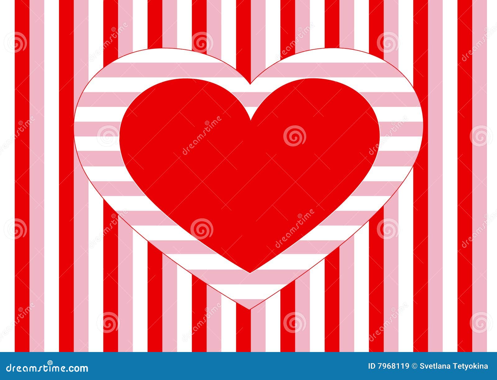 Heart and stripes stock vector. Illustration of heart - 7968119