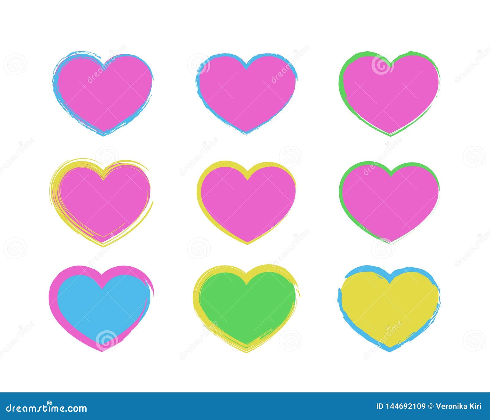 Hearts with torn edges. stock illustration. Illustration of sign ...