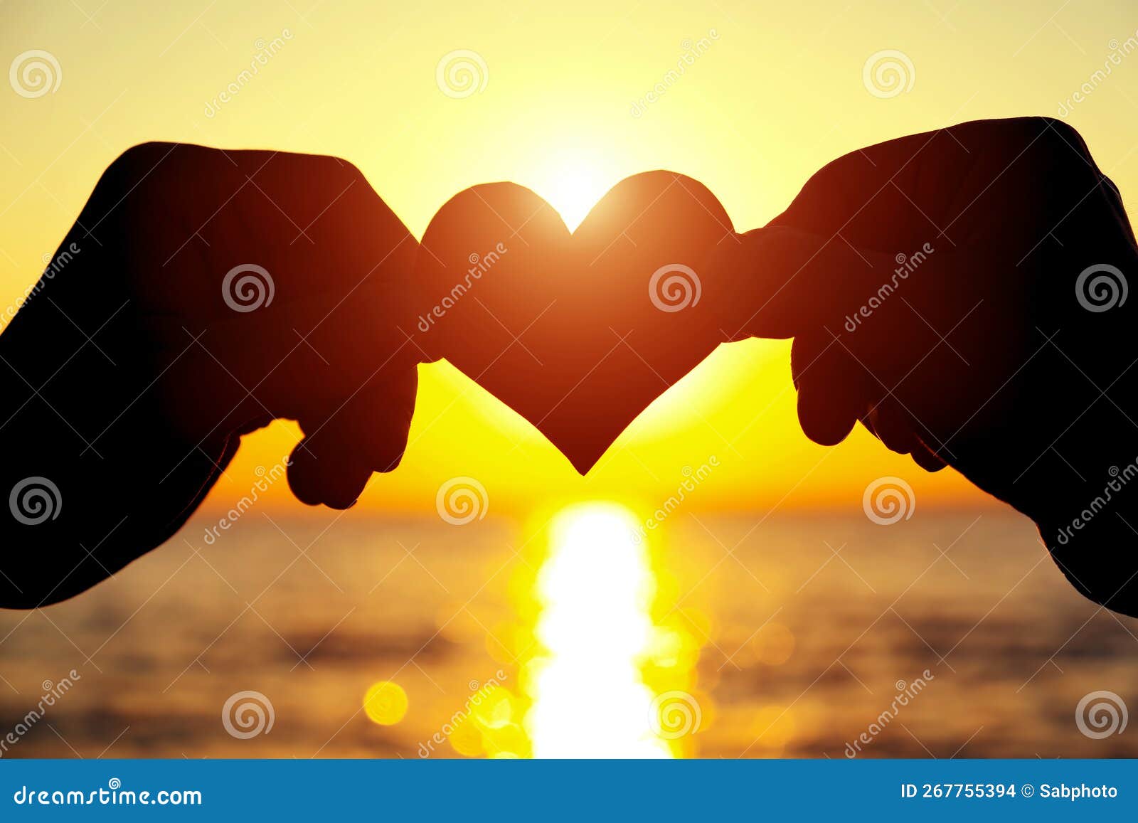 Heart on the Sunset stock photo. Image of detail, natural - 267755394