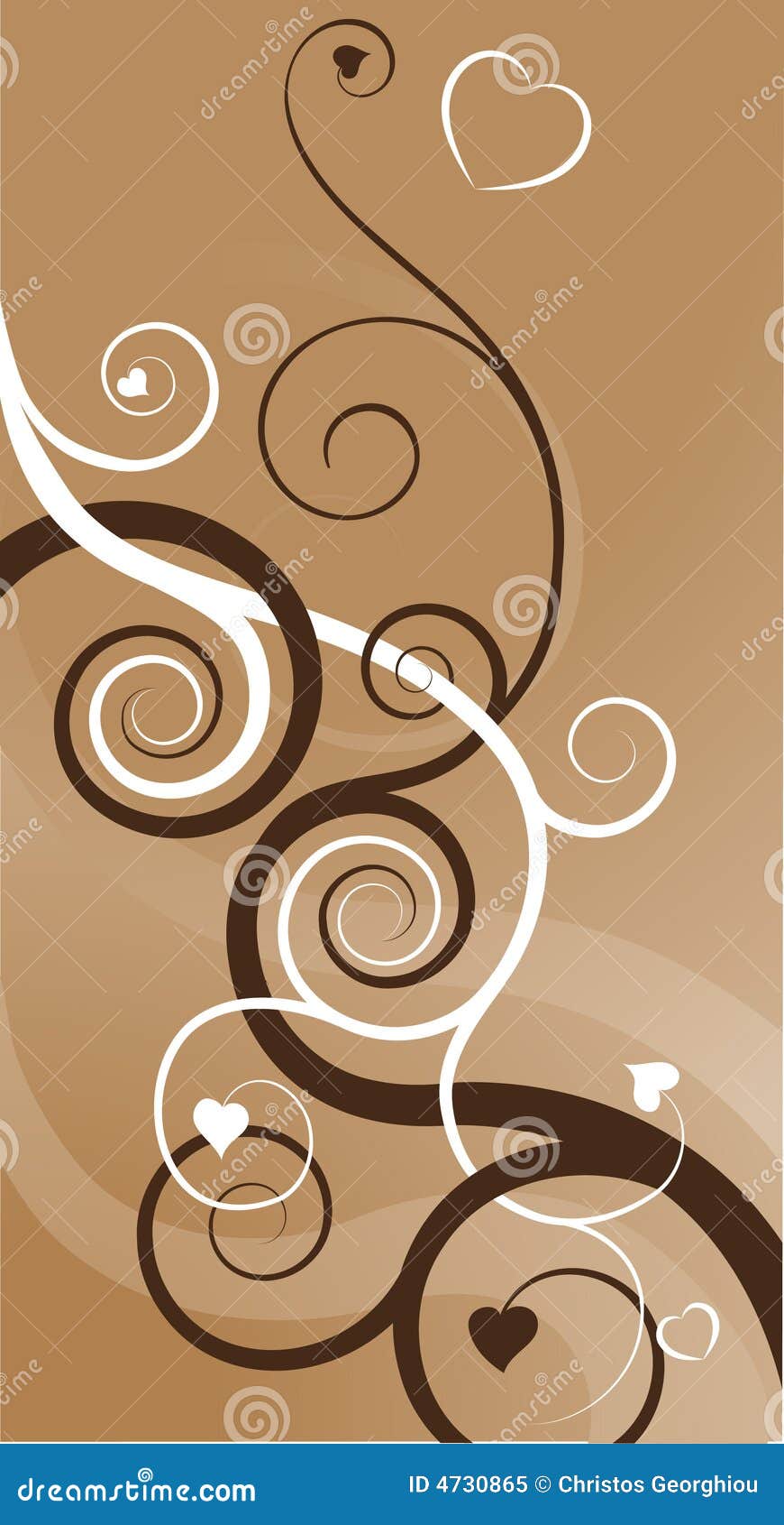 Heart Swirls Abstract Backgrou Stock Vector - Illustration of nature ...