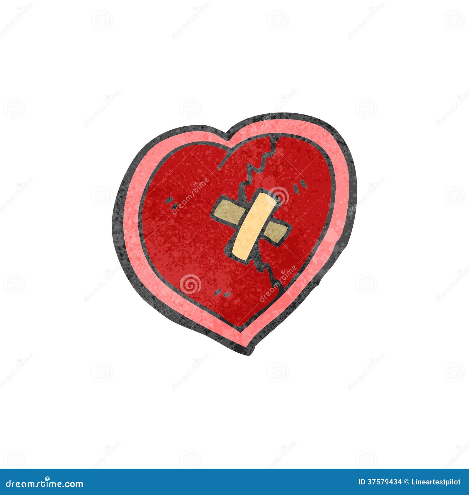 Heart symbol cartoon stock vector. Illustration of retro - 37579434