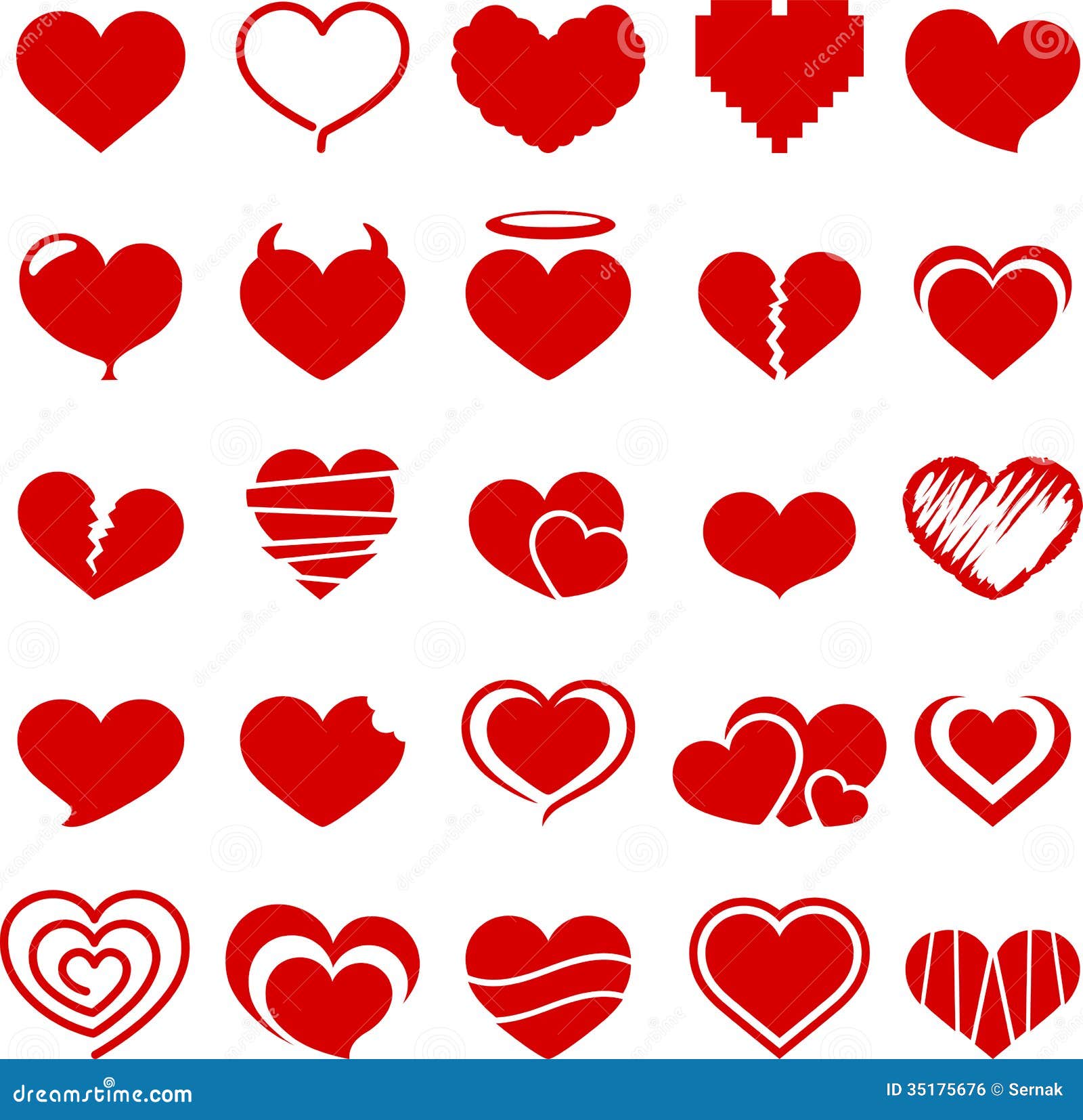 Heart Symbol Collection Royalty Free Stock Image - Image: 35175676