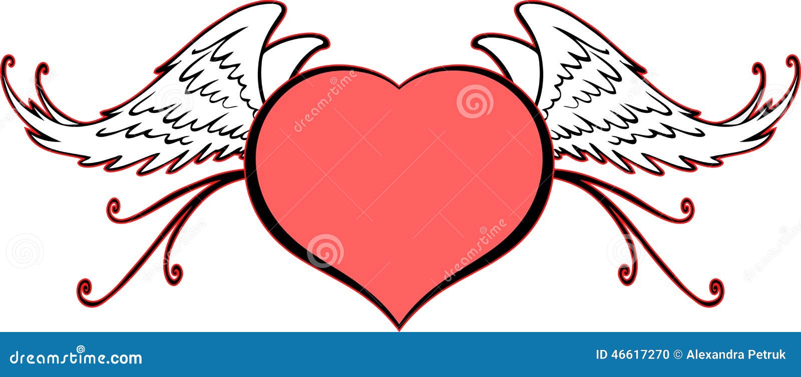 Heart Symbol with Curly Decorations Stock Vector - Illustration of ...