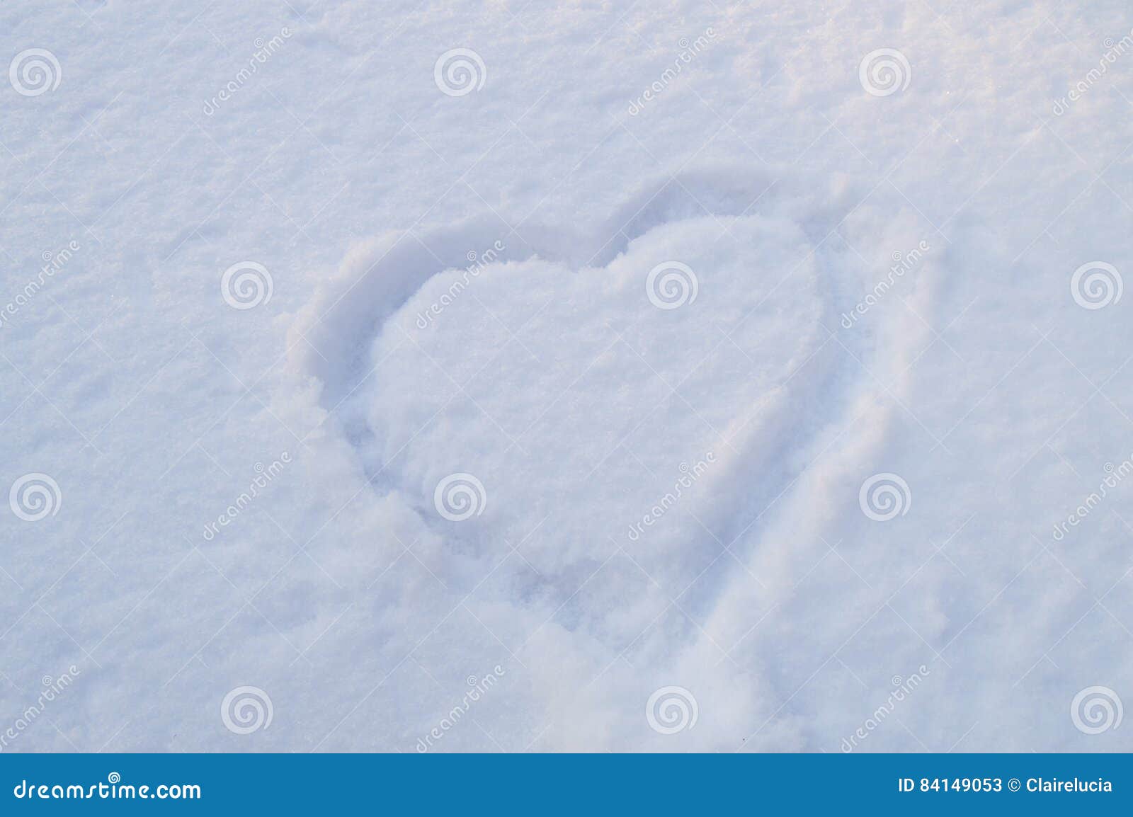 Heart Symbol Drawn on the Pure White Sparkling Snow Stock Image - Image ...