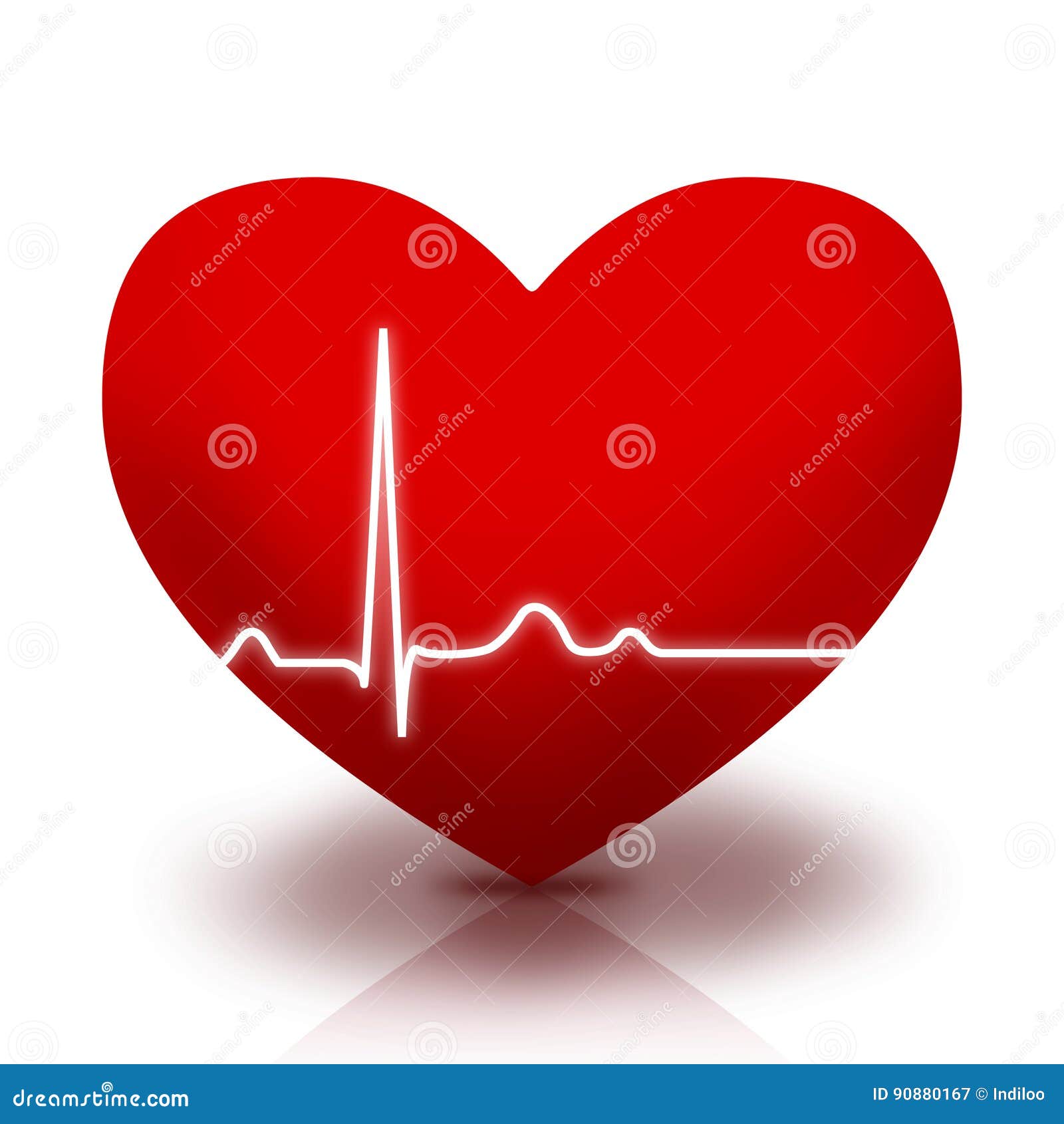 Heart Symbol With EKG Royalty-Free Stock Photo | CartoonDealer.com ...