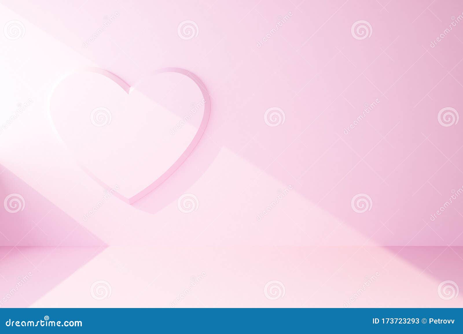 Heart Symbol Illuminated by Ray of Light Stock Illustration ...