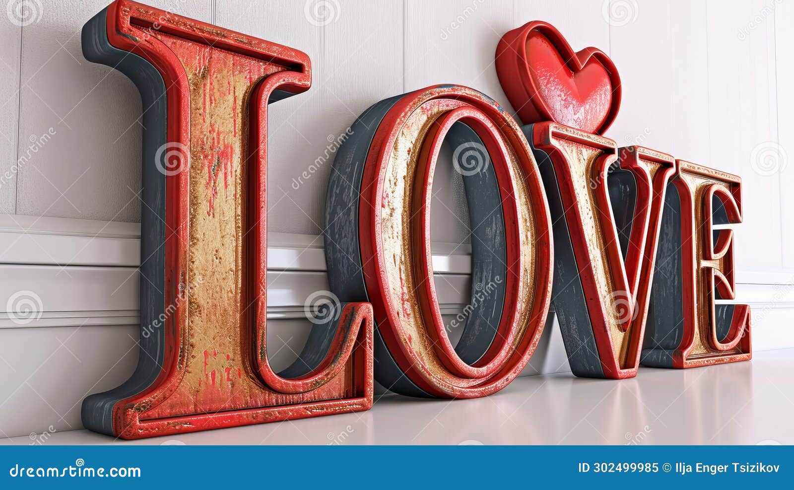Heart Symbol with Love Text on White Background Symbolizing Love and ...