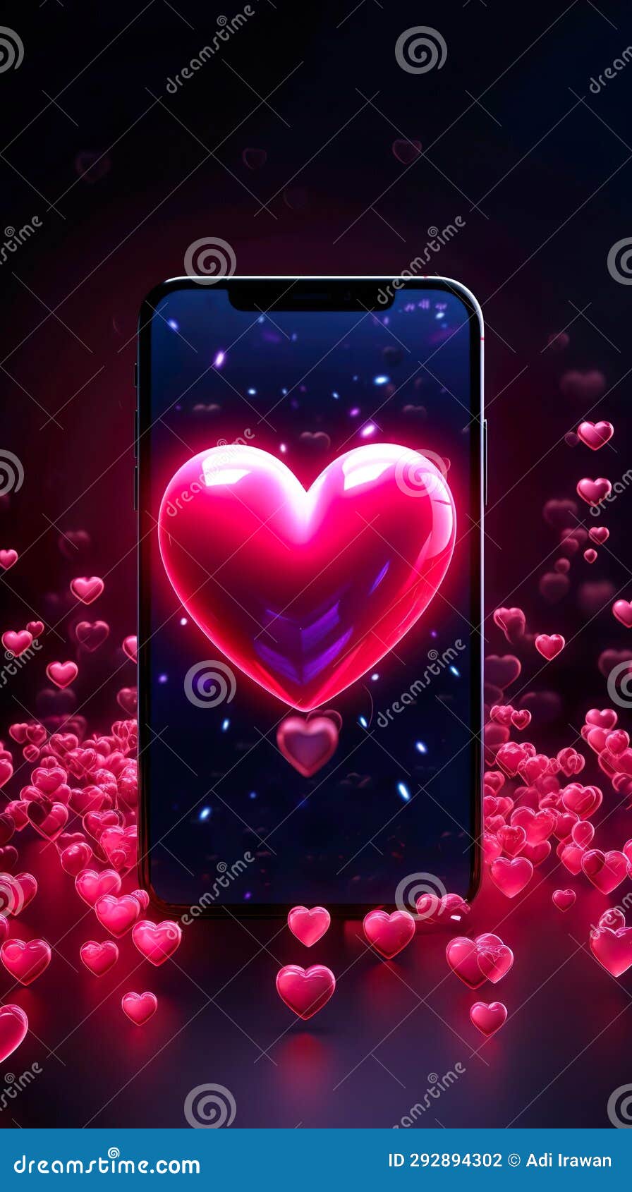 Heart Symbol on the Screen Illustration 3d Stock Illustration ...