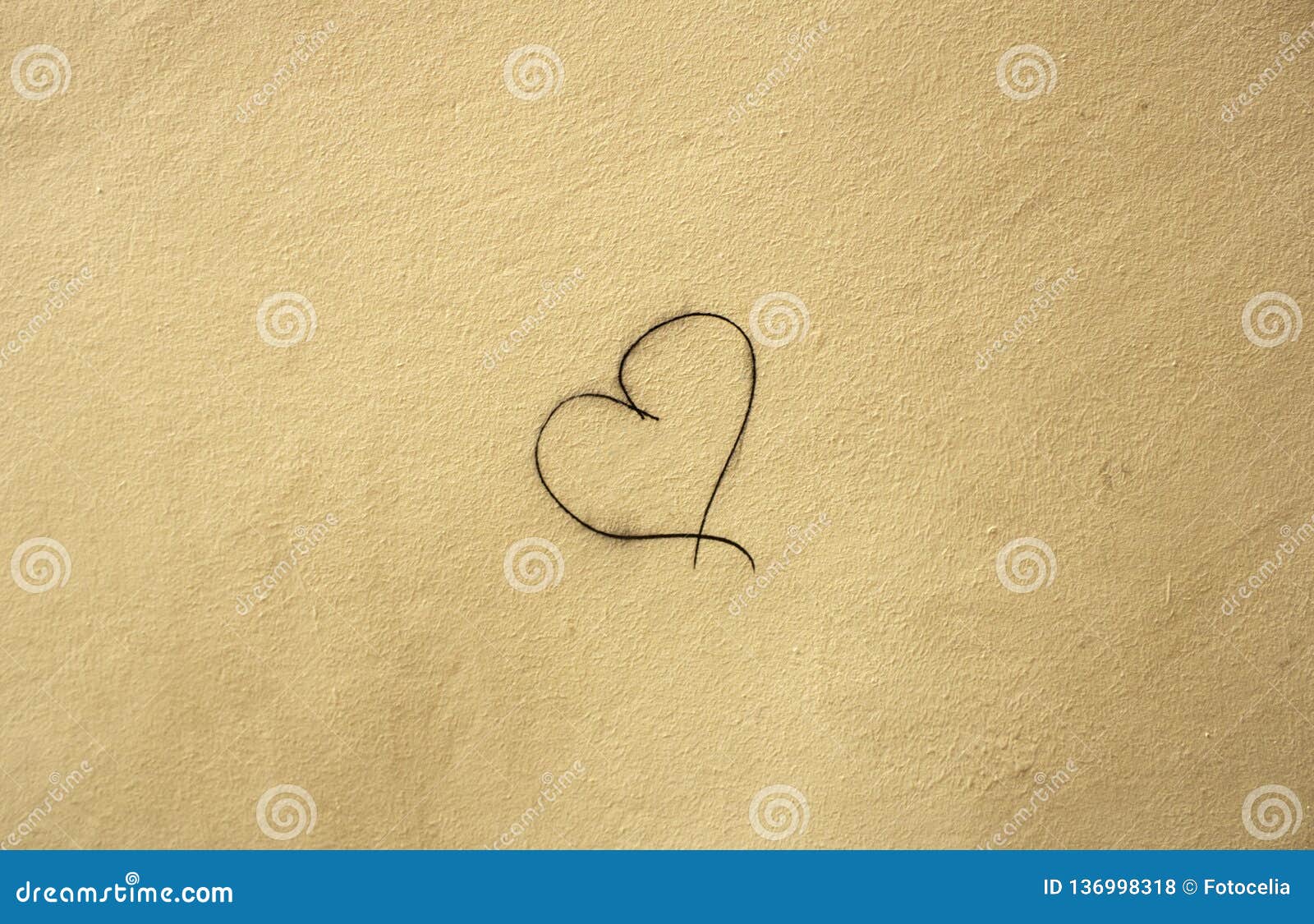 Heart symbol wall stock photo. Image of paint, creativity - 136998318