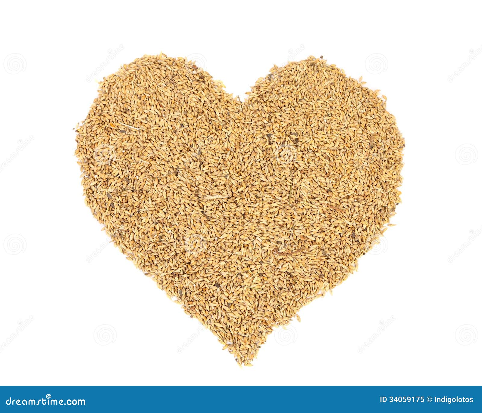 Heart Symbol of Wheat Grains. Stock Image - Image of color, grains ...