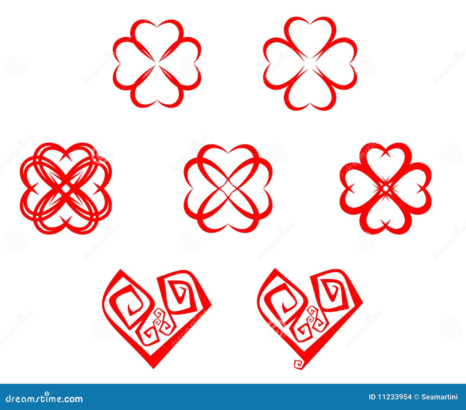 Heart symbols stock vector. Illustration of ornate, decoration - 11233954