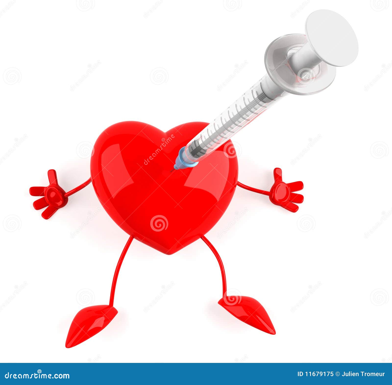 Heart with a syringe stock illustration. Illustration of death - 11679175