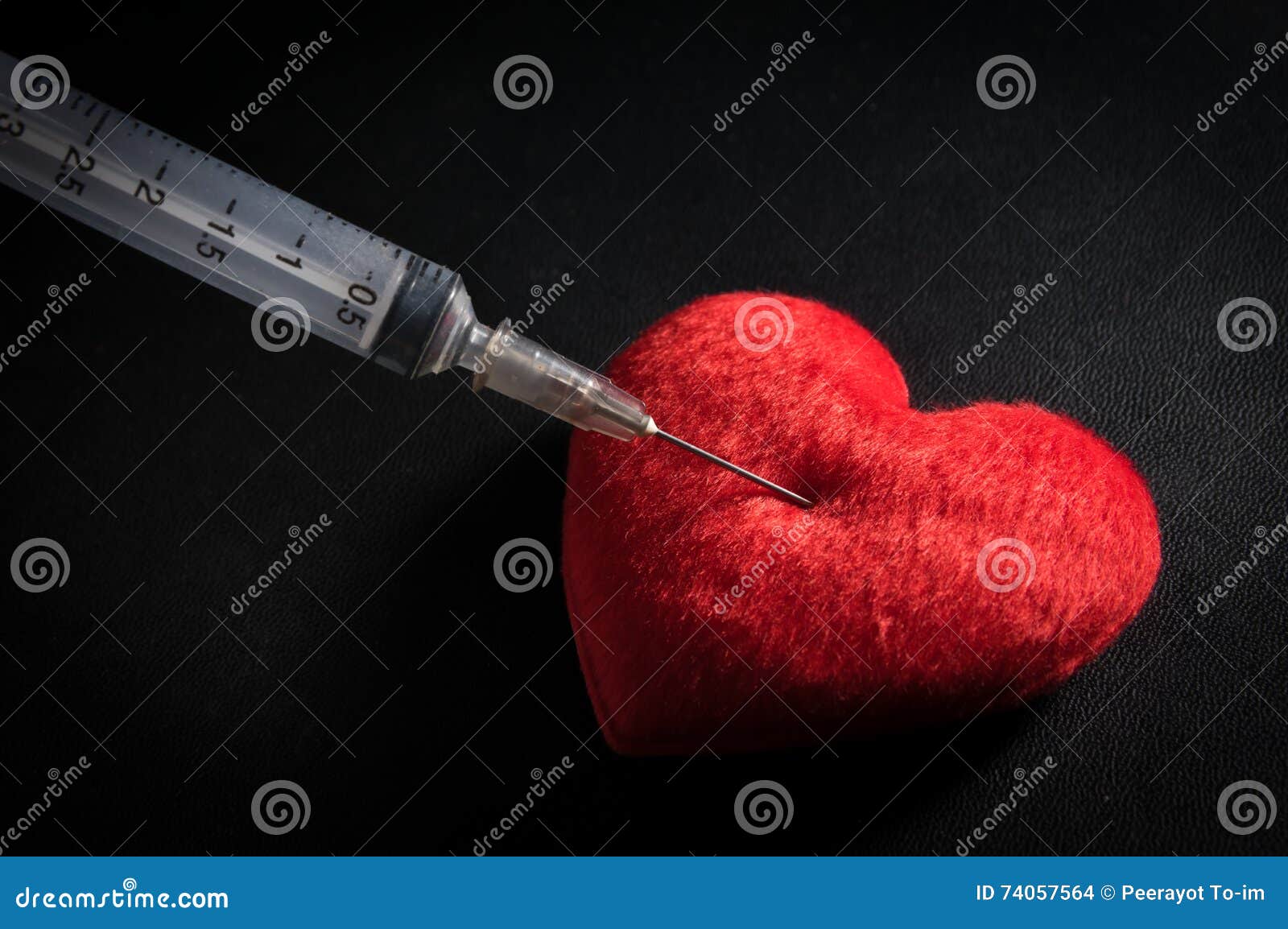 Heart with Syringe,medical Concept. Stock Photo - Image of injection ...