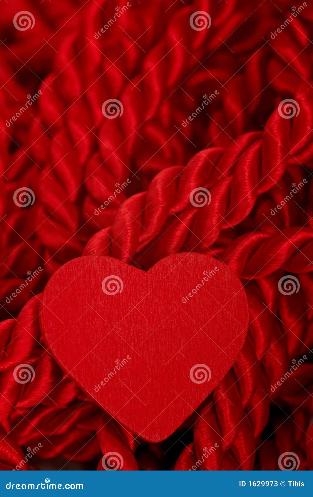 Heart on a Tangled Rope stock image. Image of rapture - 1629973