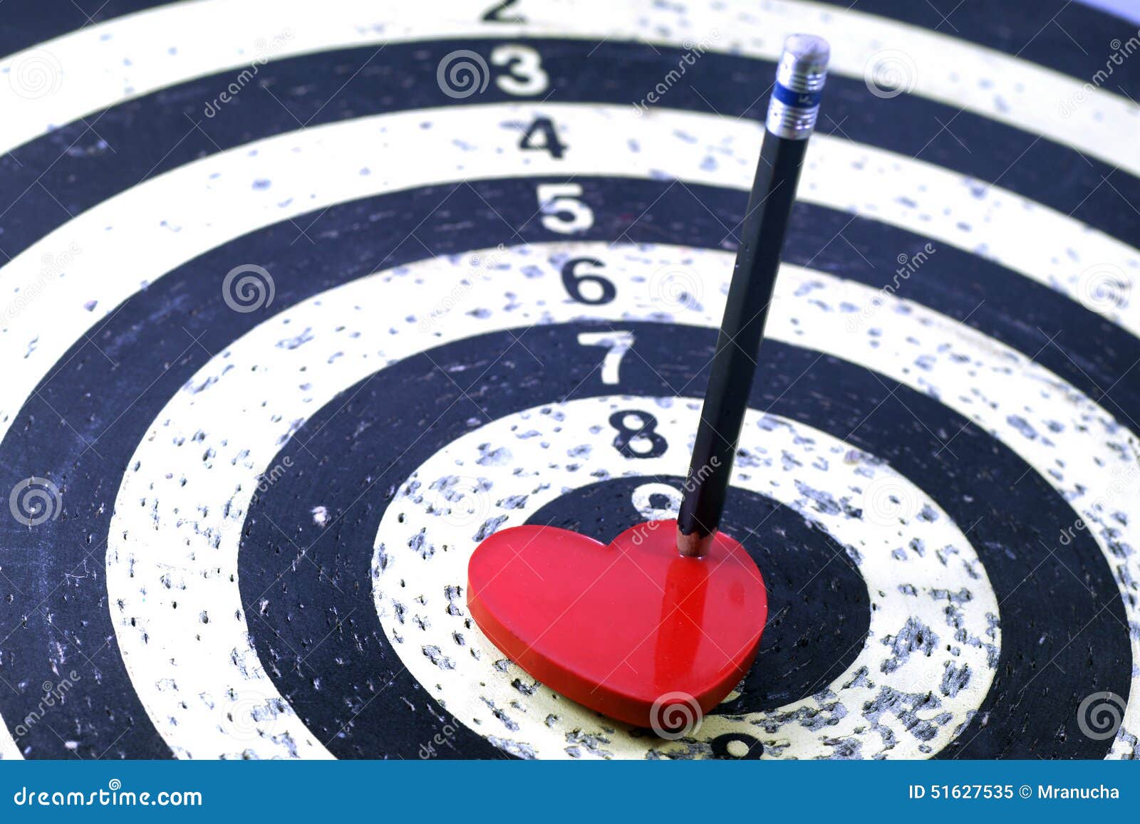 Heart Target for Lover Concept Stock Image - Image of pinned, lucky ...