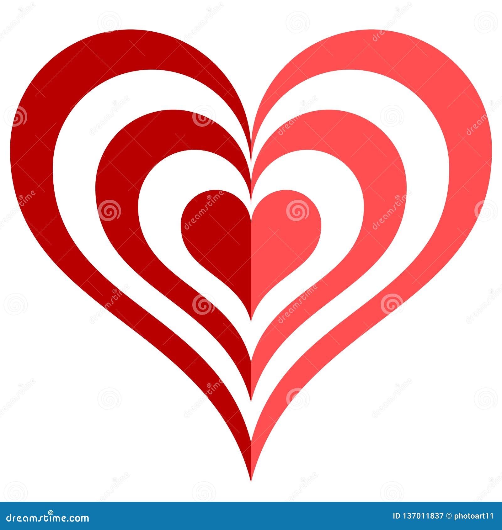 Heart Target Symbol Icon - Red Simple, Isolated - Vector Stock Vector ...