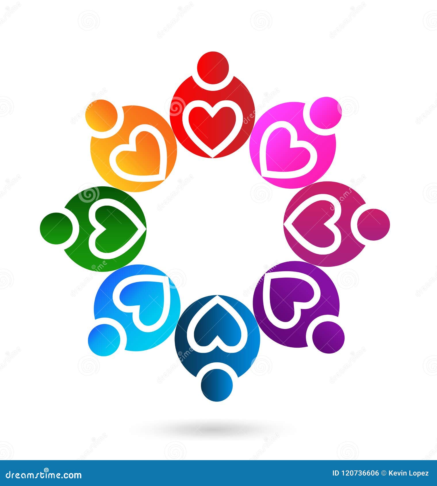 Heart Teamwork People Vector Icon Stock Vector - Illustration of ...