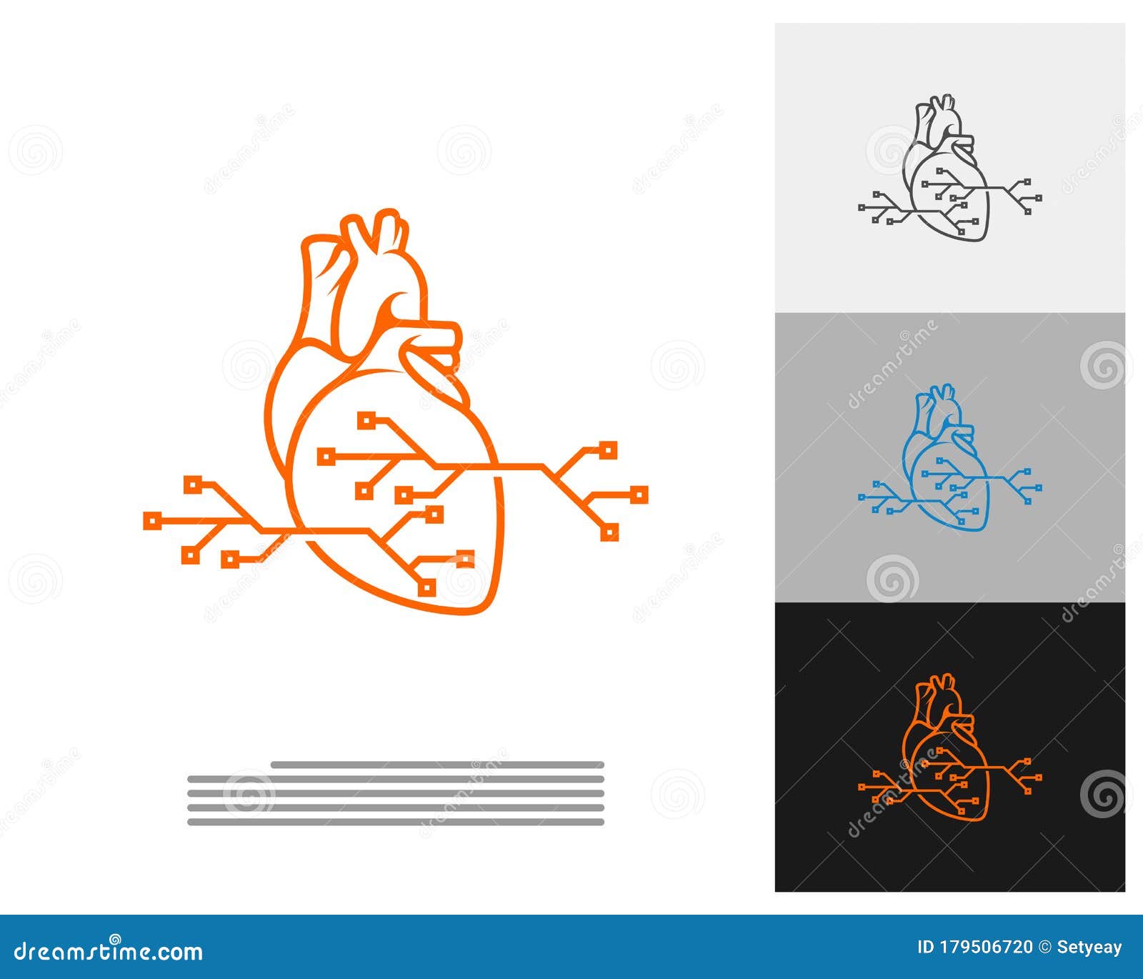 Heart Tech Logo Vector Template, Creative Human Heart Logo Design ...