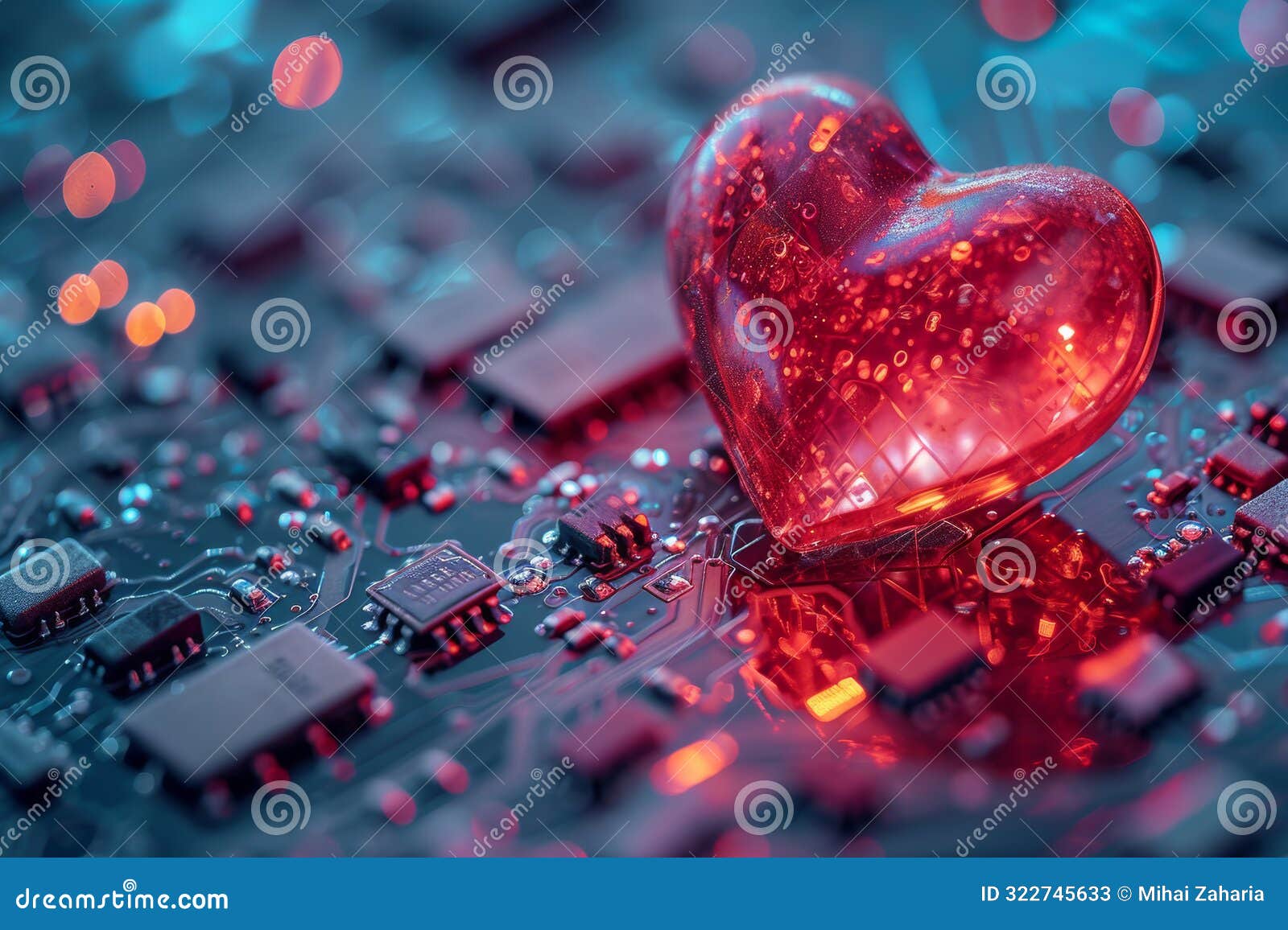Heart of Technology: the Intersection of Love and Innovation Stock ...
