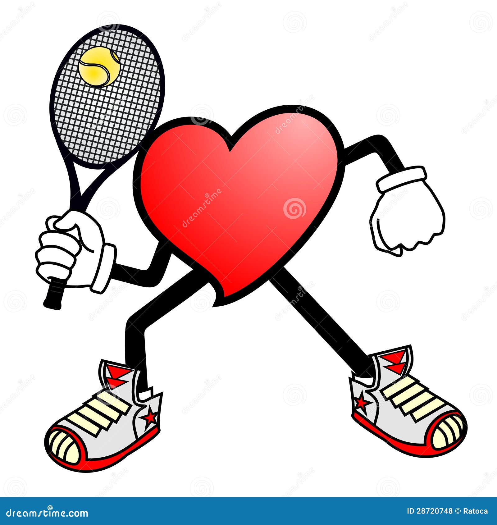 Heart tennis sport stock vector. Illustration of strength - 28720748