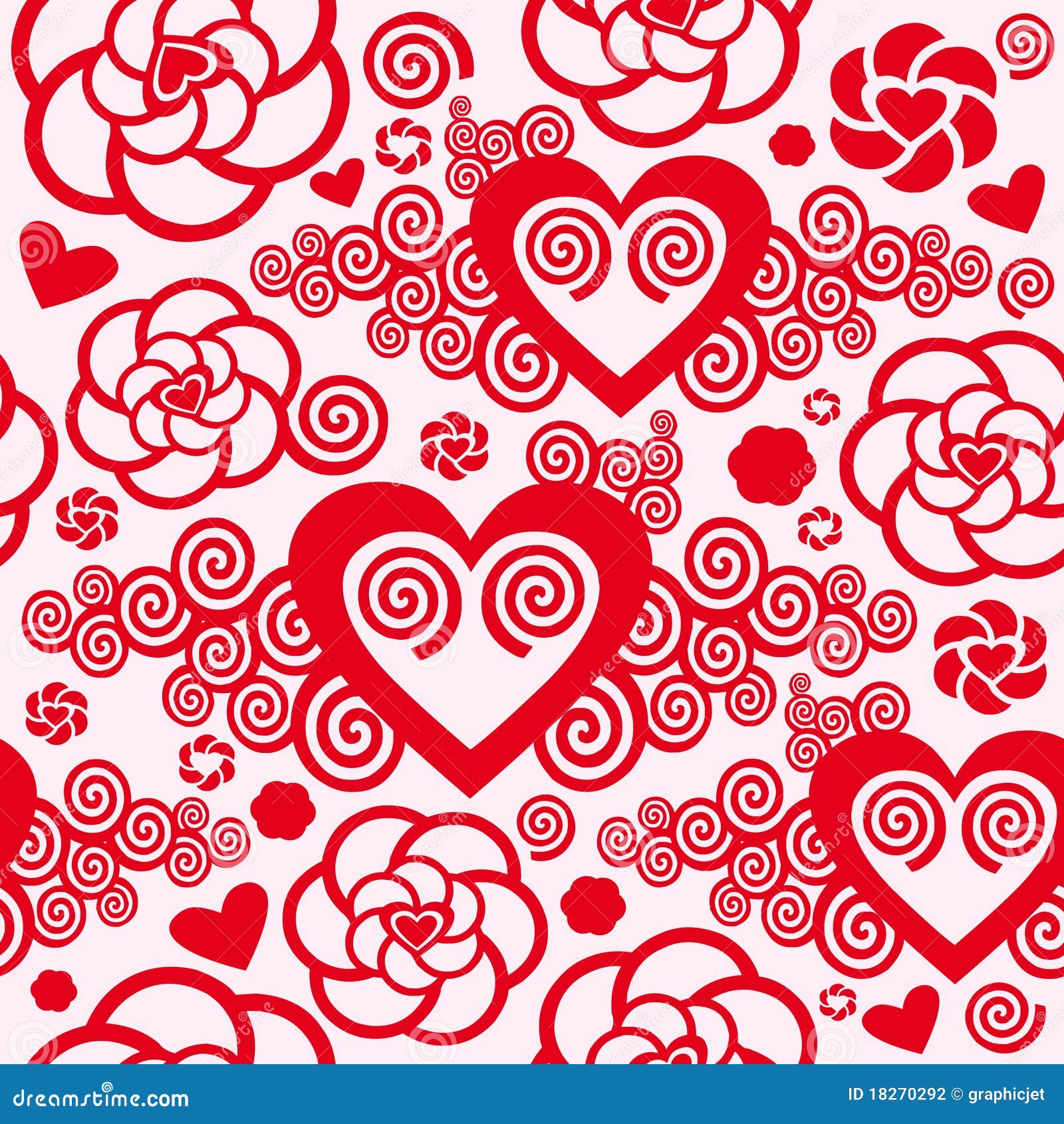 Heart Texture Seamless Pattern Vector Illustration | CartoonDealer.com ...