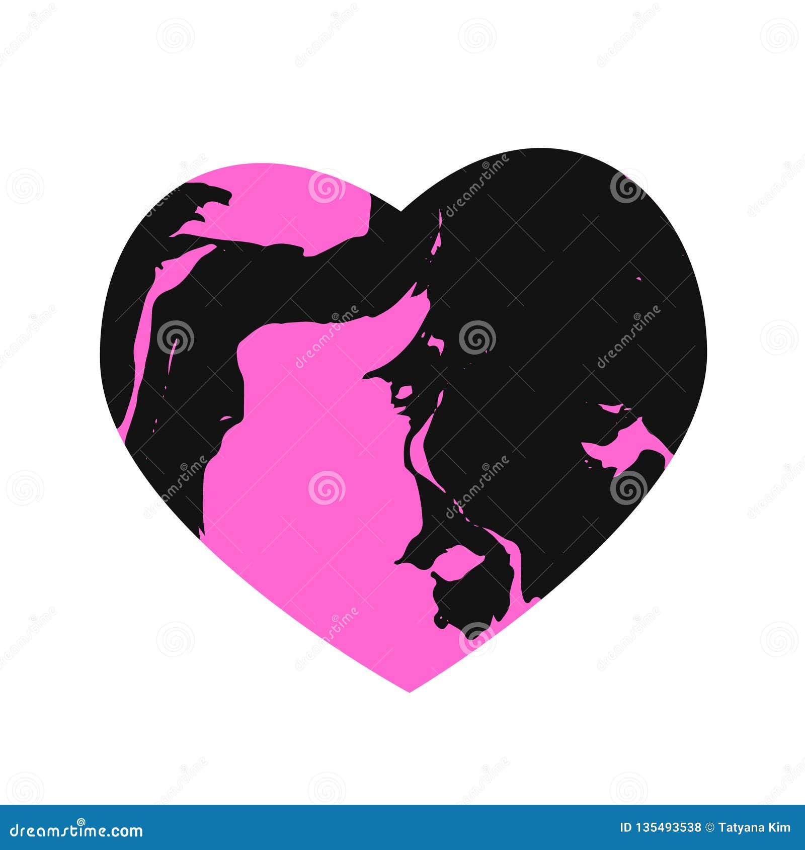 Heart, Texture Stone Marble Fabric. Vector Illustration Stock ...