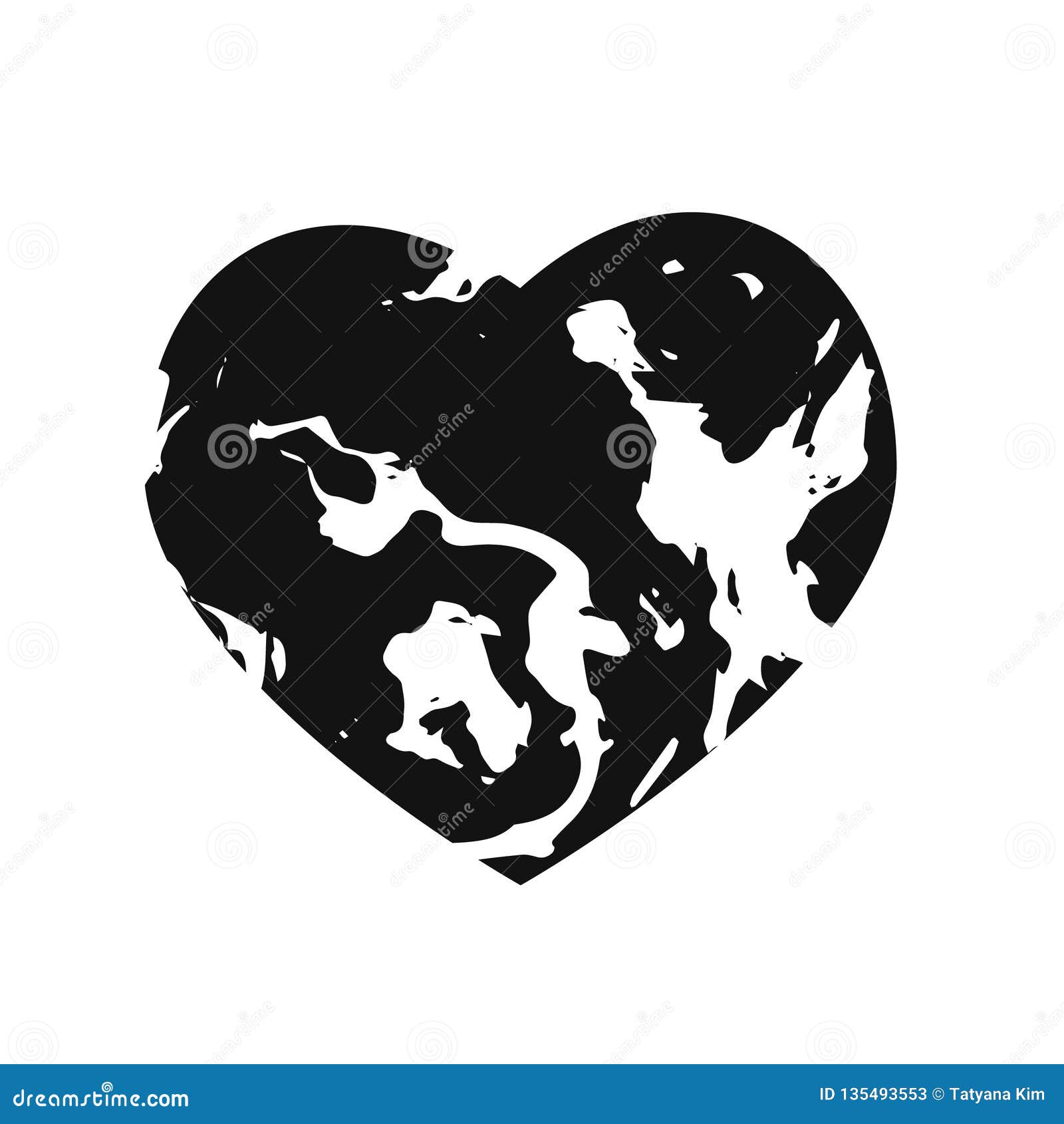 Heart, Texture Stone Marble Fabric. Vector Illustration Stock ...