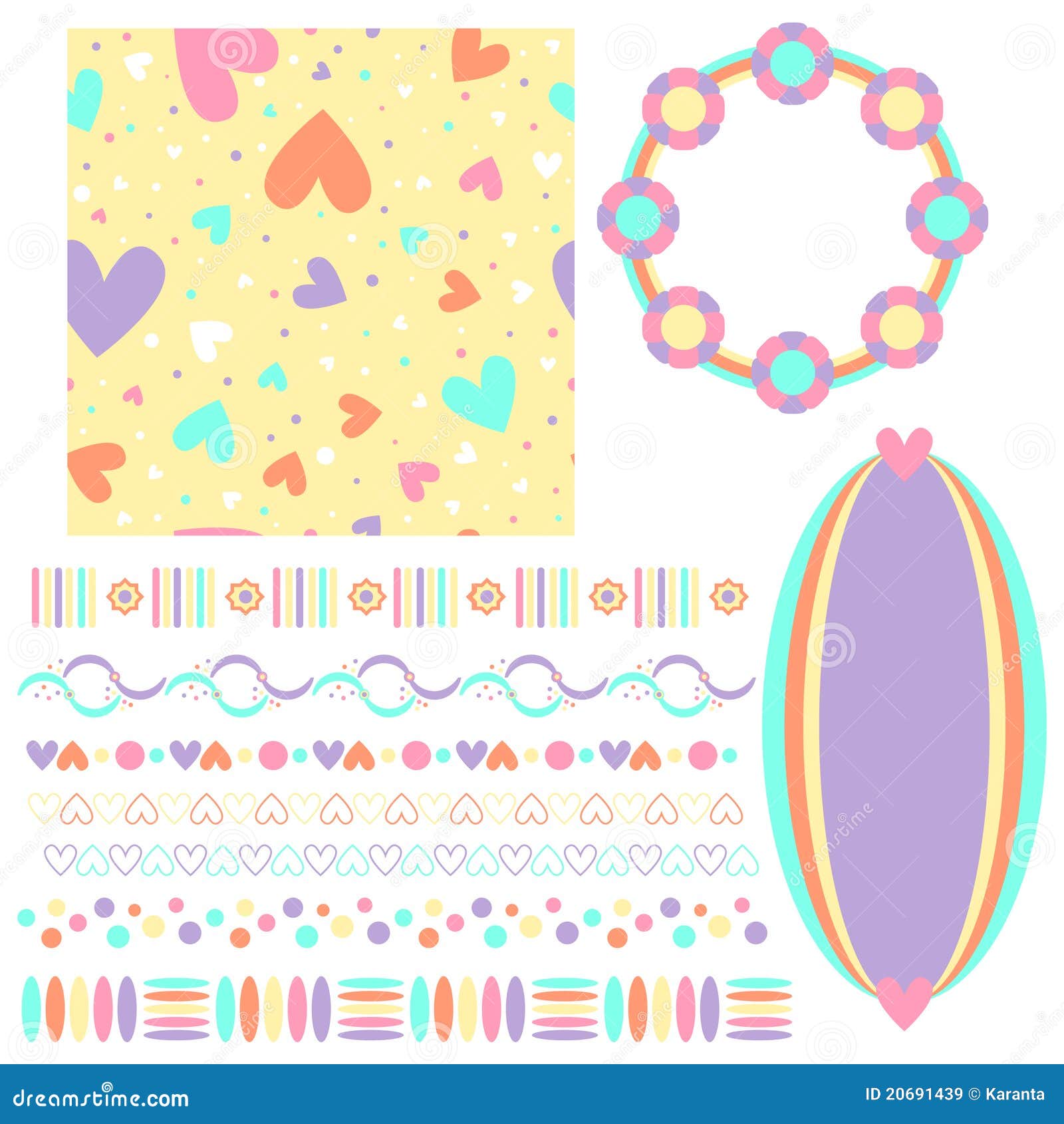 Heart Texture Seamless Pattern Vector Illustration | CartoonDealer.com ...