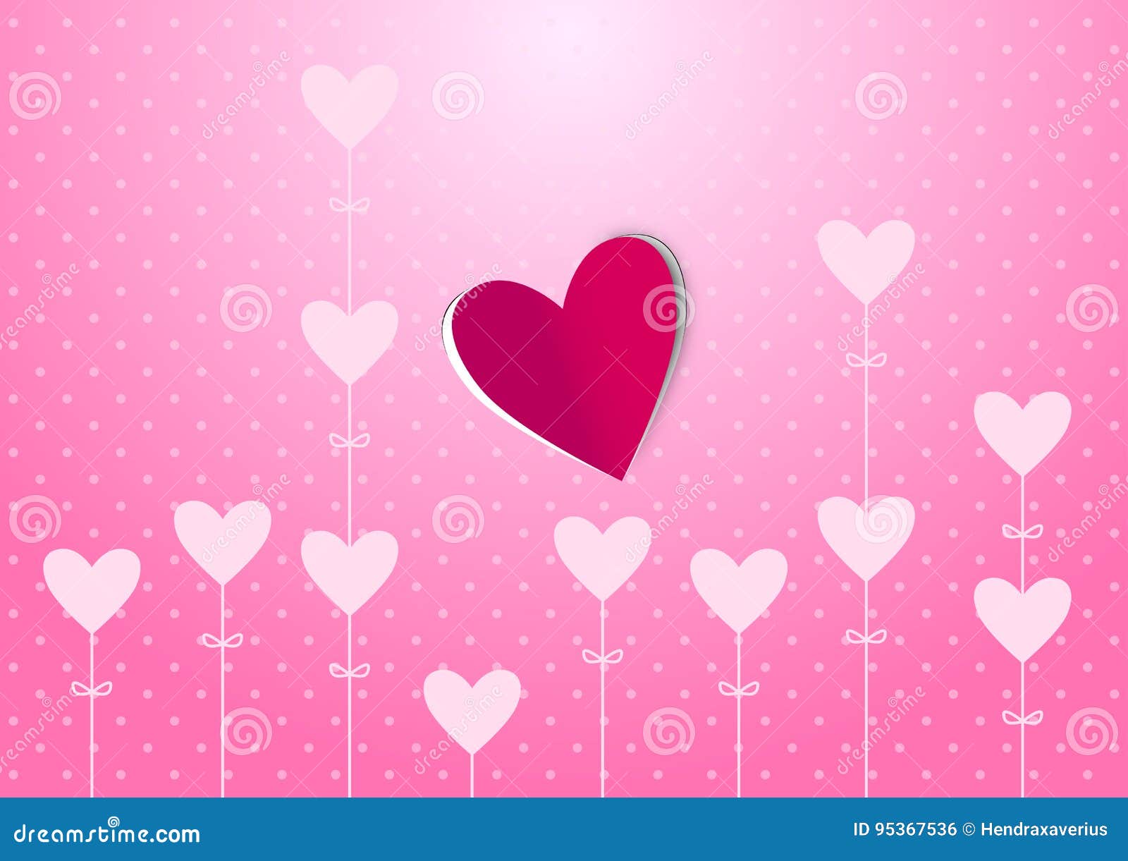 Heart theme background stock vector. Illustration of seamless - 95367536