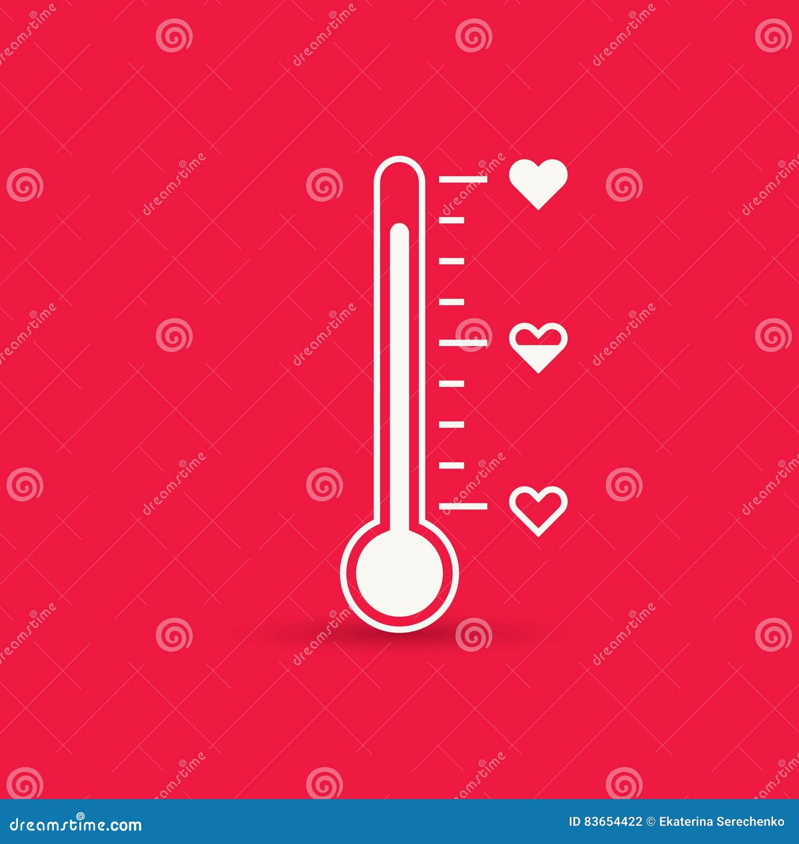 Thermometer Of Love In Heart. Meter Of Temperature Icon. Happy Goal In ...