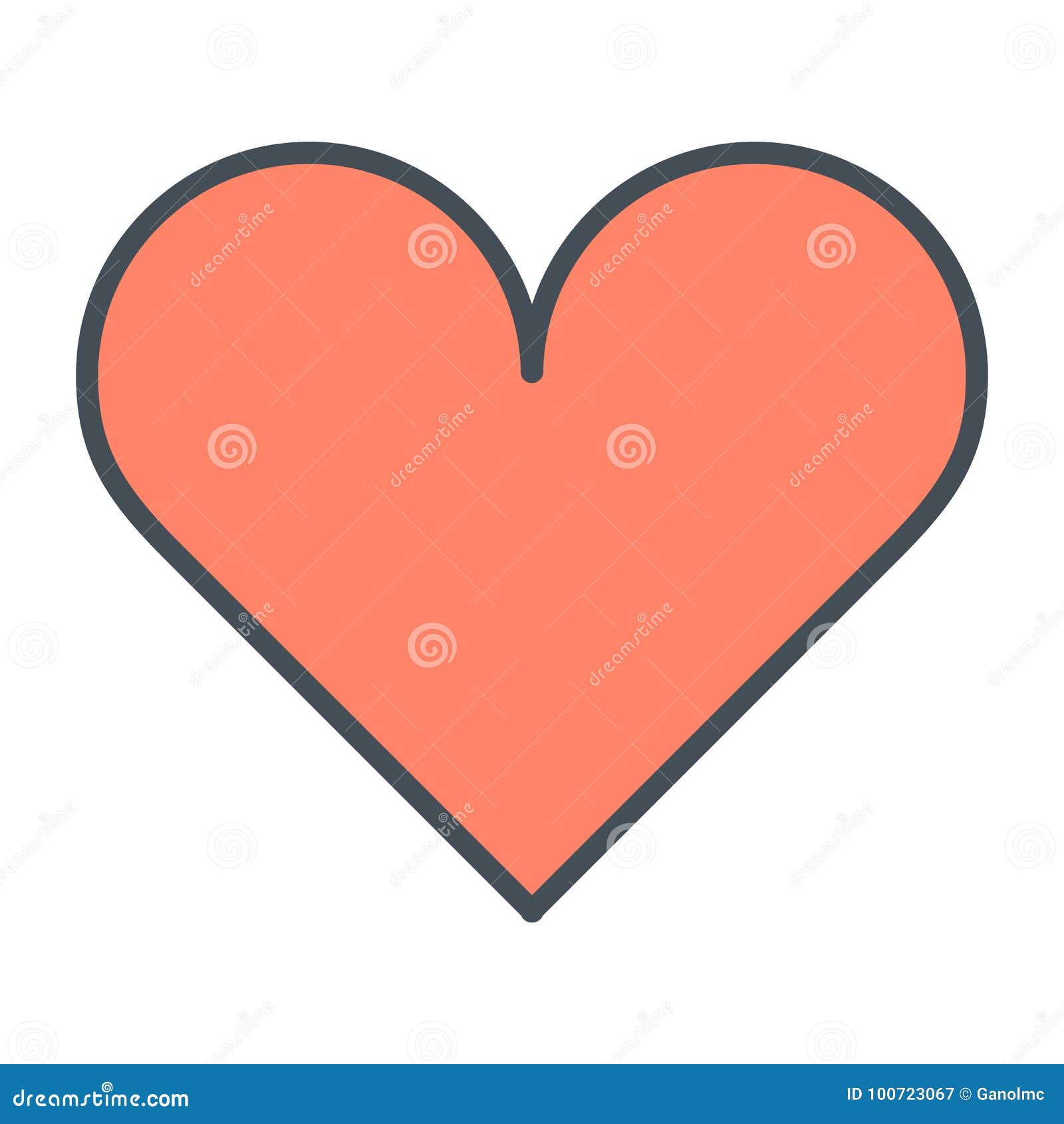 Heart Thin Line Icon. Vector Pictogram Stock Vector - Illustration of ...