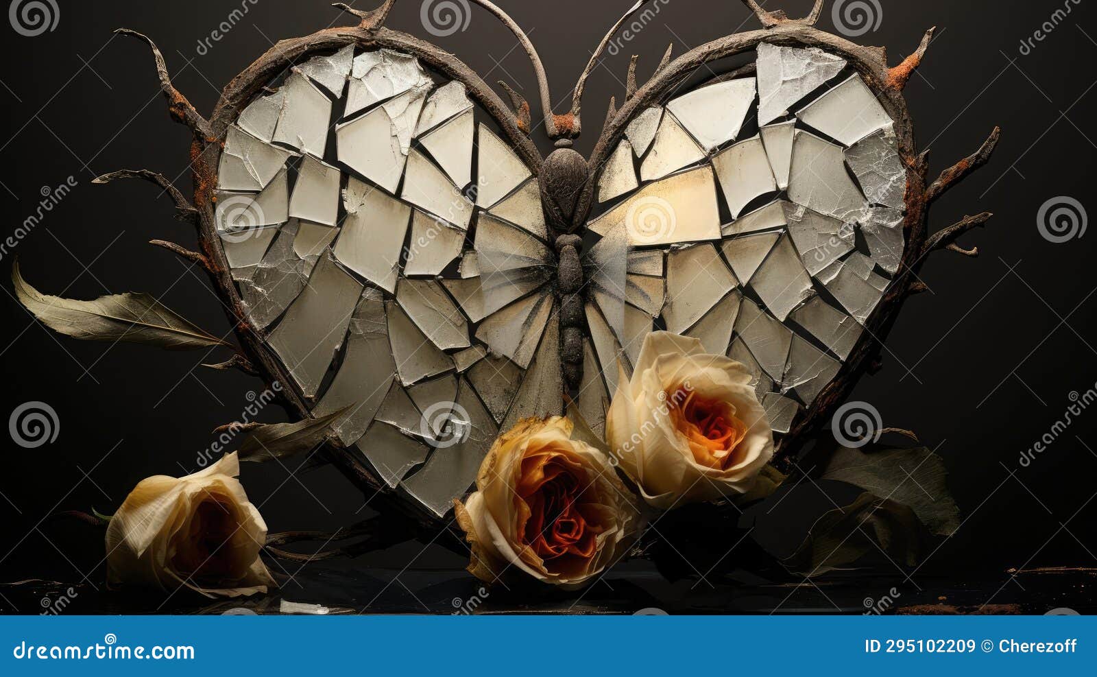 Heart with Thorns, Broken Love Stock Image - Image of prickly, gothic ...