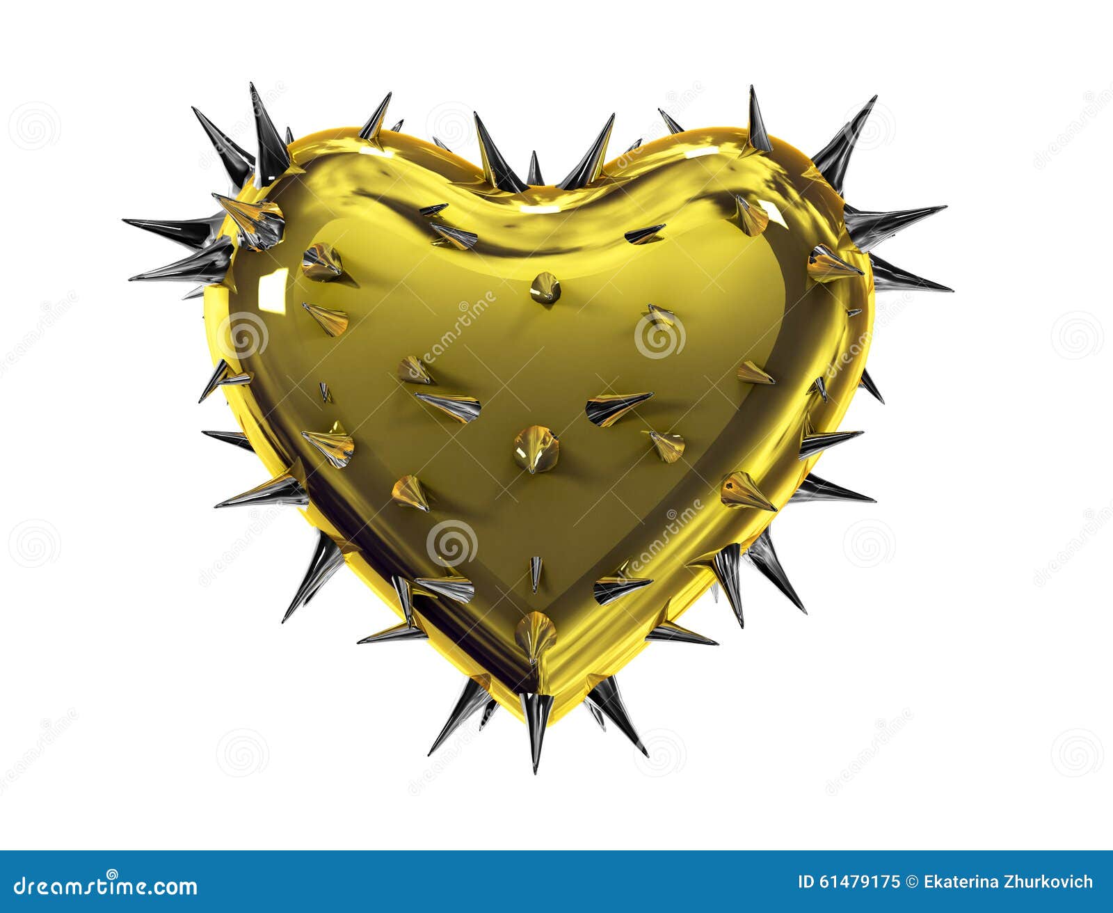 Heart thorns stock illustration. Illustration of yellow - 61479175